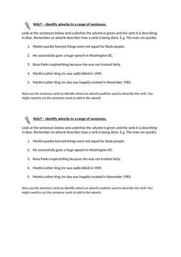 Black History Month Biographical Writing | Teaching Resources