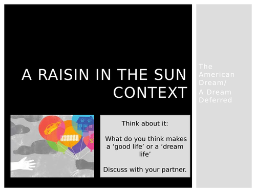 A Raisin in the Sun- Lesson 1- Context | Teaching Resources