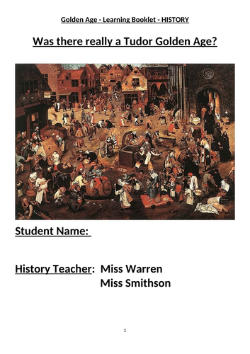 Tudor Golden Age unit | Teaching Resources