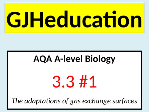 Adaptations of gas exchange surfaces (AQA A-level Biology) | Teaching ...