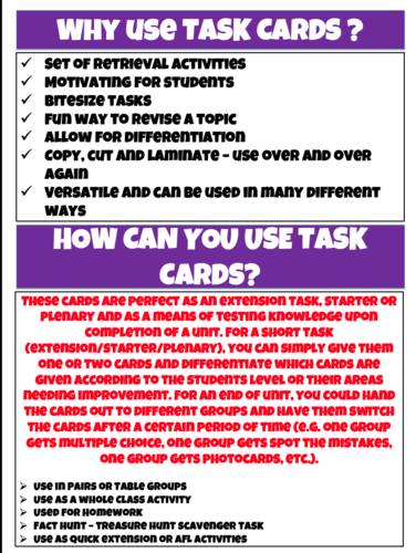 Gothic Task Cards | Teaching Resources