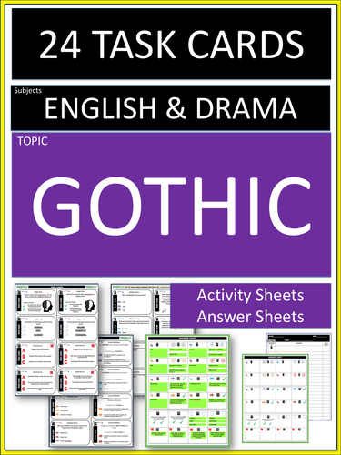 Gothic Task Cards | Teaching Resources