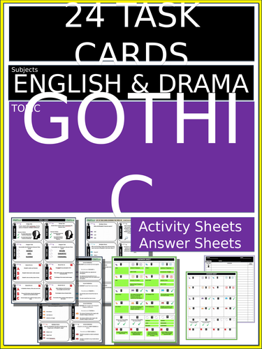Gothic Task Cards | Teaching Resources