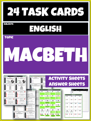Macbeth Task cards | Teaching Resources