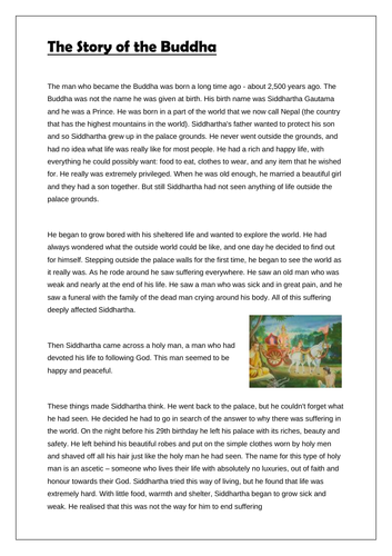 The Story of the Buddha - Whole Class Reading Session! | Teaching Resources