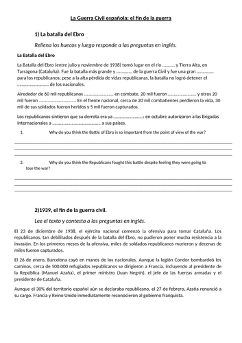 La guerra civil española | Teaching Resources