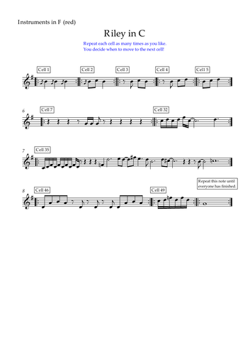 Music for ALL - Performing Minimalist Music: Riley in C | Teaching ...