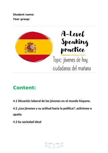As Speaking Conversartional Jóvenes de hoy y ciudadanos del mañana ...