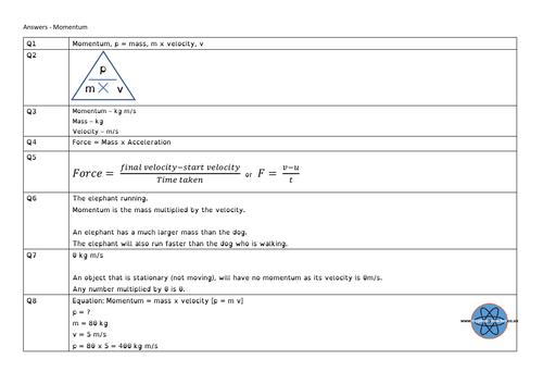 Momentum, Mass, Velocity - p=mv - GCSE Combined Science (physics ...