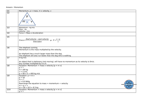 Momentum, Mass, Velocity - p=mv - GCSE Combined Science (physics ...