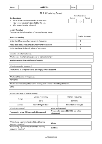 KS3 Physics AQA P2 4 Waves - Wave Effects and Wave Properties - 5WS and ... KS3 Physics AQA P2 4 Waves - Wave Effects and Wave Properties - 5WS and ...