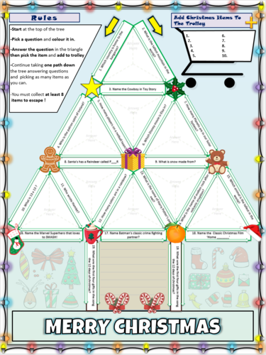 Christmas Quiz Escape Room | Teaching Resources