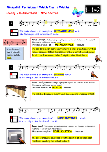 Minimalist Music Techniques - Metamorphosis, Note Addition and more ...
