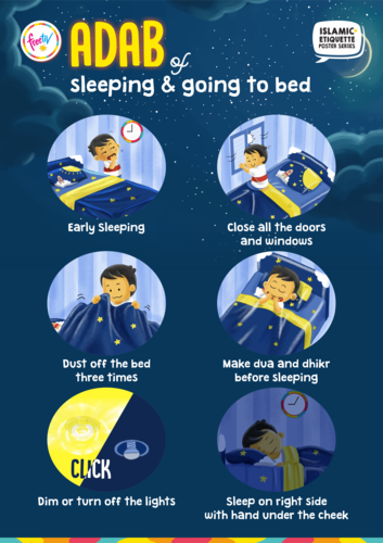 Islamic Etiquette Poster 02 - Adab of Sleeping and Going to Bed ...
