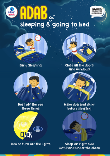 Islamic Etiquette Poster 02 - Adab of Sleeping and Going to Bed ...