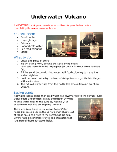 Underwater Volcano | Teaching Resources