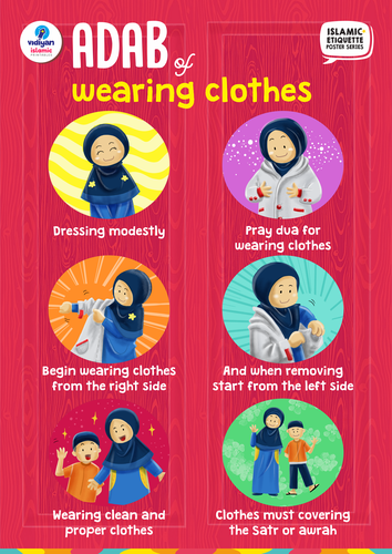 Islamic Etiquette Poster 04 - Wearing Clothes | Teaching Resources