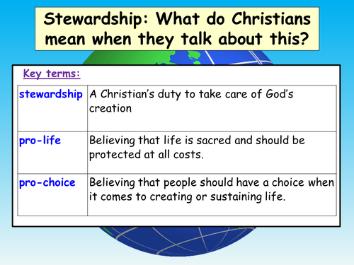 Christian Stewardship | Teaching Resources