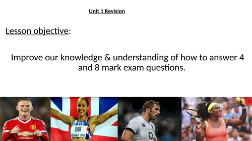 BTEC Sport Unit 1 online exam, 3 lesson revision bundle | Teaching ...