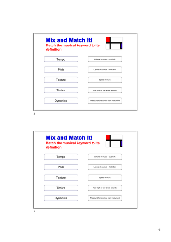 Elements of Music - Mix and Match It! | Teaching Resources