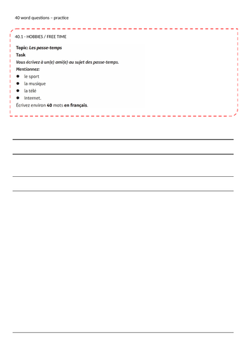 GCSE French AQA Writing questions bank Higher Foundation | Teaching ... GCSE French AQA Writing questions bank Higher Foundation | Teaching ...