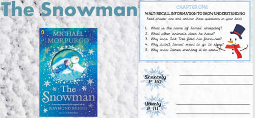 The Snowman whole class reading | Teaching Resources