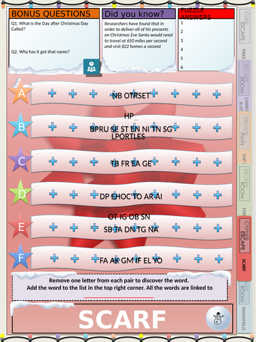 English Christmas Escape Room | Teaching Resources
