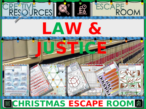 Law Christmas Escape room | Teaching Resources