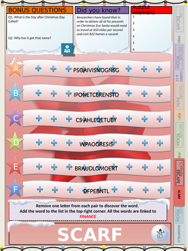 PSHE Christmas Escape Room | Teaching Resources