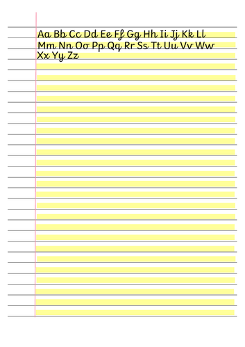 Highlighted handwriting lines Year 3/4/5/6 | Teaching Resources