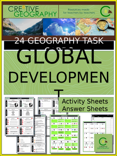 Global Developments Geography Task Cards | Teaching Resources