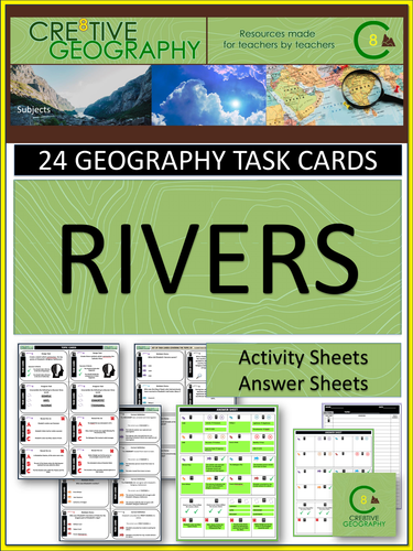 Rivers Geography Task Cards | Teaching Resources