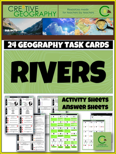 Rivers Geography Task Cards | Teaching Resources