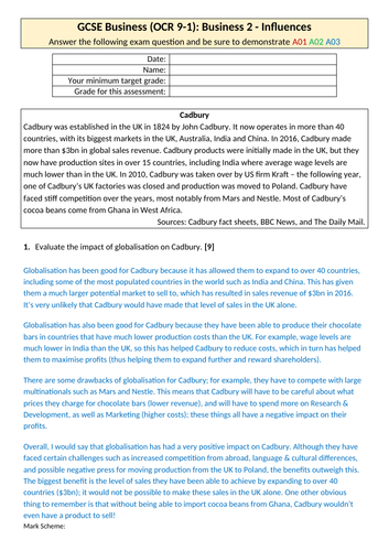 GCSE Business (9-1) Assessment & Exam Technique - Operations, Finance ...