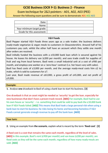 GCSE Business (9-1) Assessment & Exam Technique - Operations, Finance ...