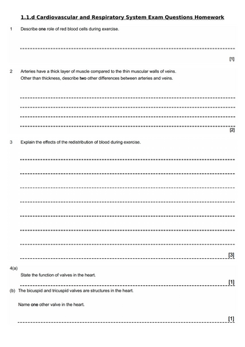 GCSE PE Cardiovascular and Respiratory System Bundle | Teaching Resources