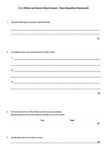 GCSE PE Ethical and Socio-Cultural Issues Bundle | Teaching Resources