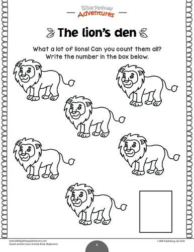 Daniel And The Lions Den Activities For Preschoolers