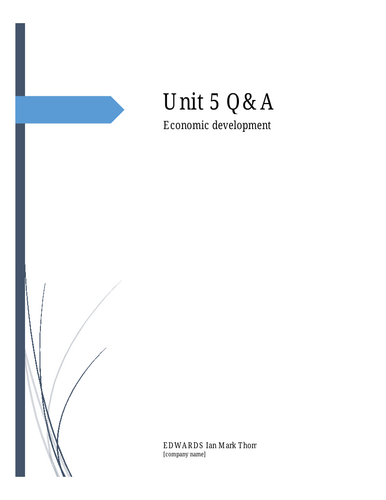 5.4 Differences in economic development between countries (IGCSE ...