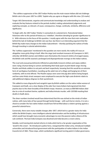 Modelled History Essays AQA 'A' level | Teaching Resources