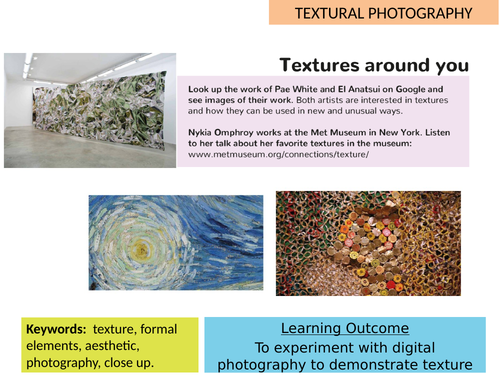 Textural Photography from Home | Teaching Resources