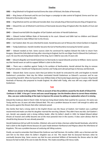 Harold Godwinson - King of England, 1066 | Teaching Resources