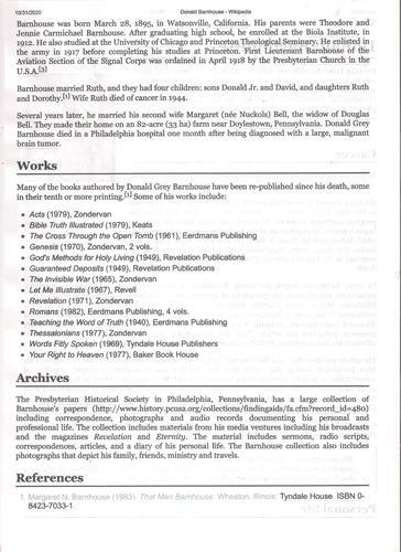 Donald Barnhouse (1895-1960) Dr. Barnhouse & the Bible | Teaching Resources