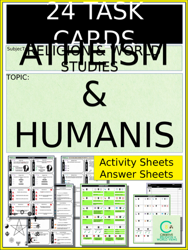 Atheism and Humanism Task cards | Teaching Resources
