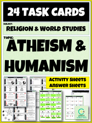 Atheism and Humanism Task cards | Teaching Resources