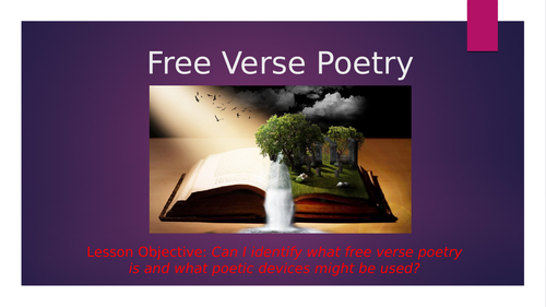 English KS2- Introduction to Free Verse Poetry | Teaching Resources