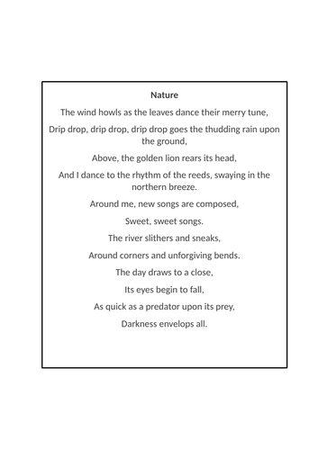 English KS2- Identifying poetic devices in free verse poetry | Teaching ...