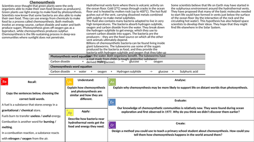 Chemosynthesis | Teaching Resources