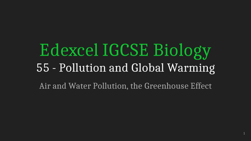 Edexcel IGCSE Biology Presentations Chapter 6 - Ecology and the ...