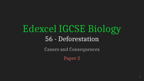 Edexcel IGCSE Biology Presentations Chapter 6 - Ecology and the ...